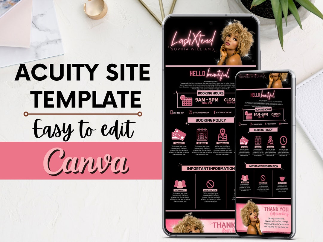 Acuity Scheduling Template, Acuity Booking Site, DIY Acuity Design ...