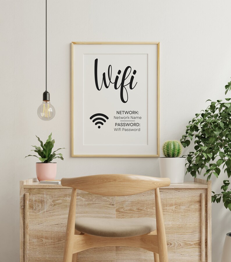 WIFI Password Sign Template Printable Guest Wi-fi Signs - Etsy