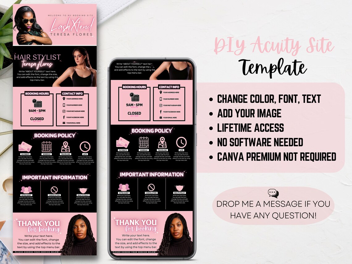 Acuity Scheduling Template Acuity Booking Site DIY Acuity - Etsy