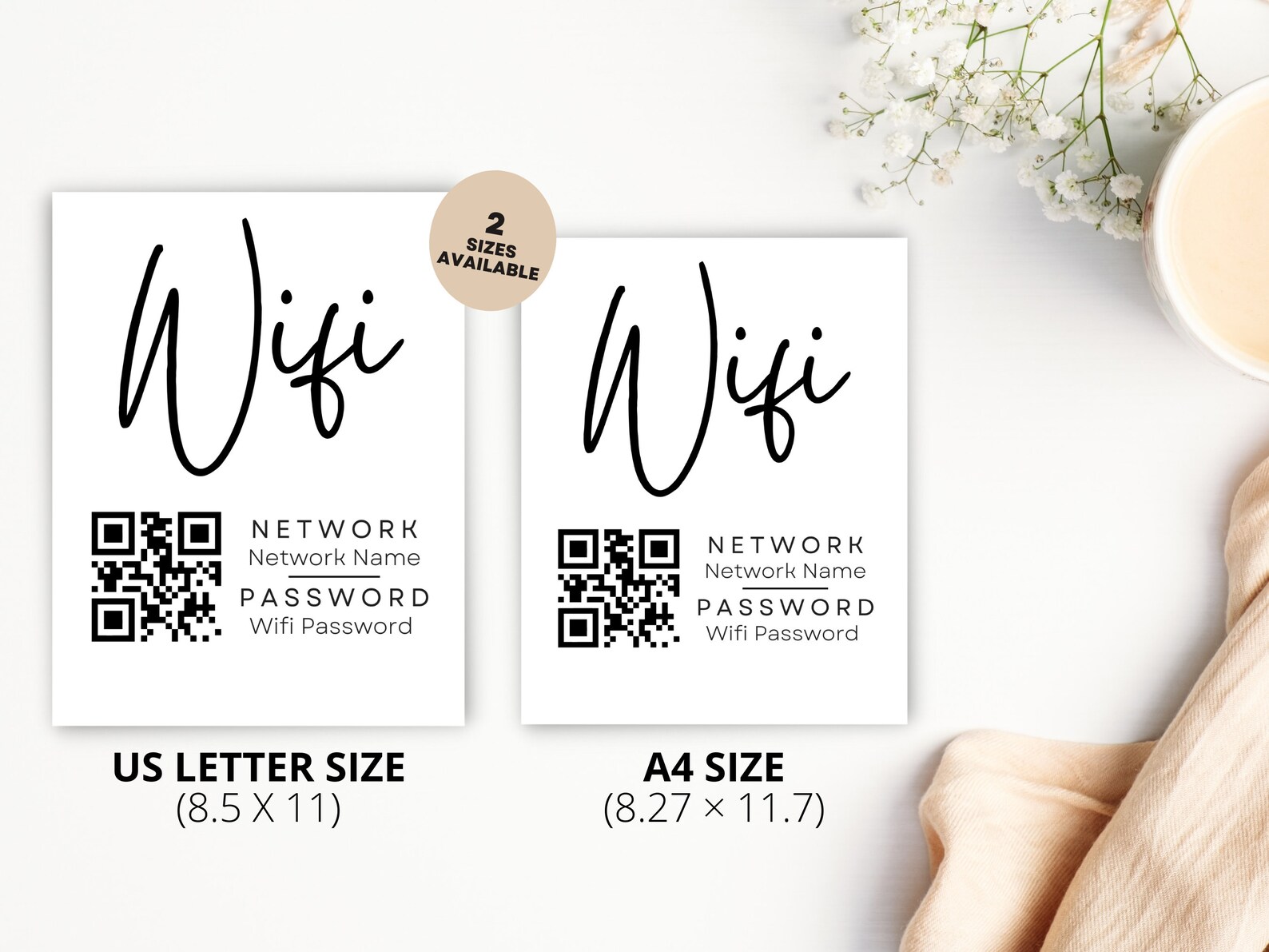 WIFI Password Sign Printable Wi-fi Sign Editable Wifi Sign - Etsy