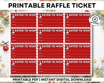 Raffle Ticket Template, Printable Raffle Tickets, Enter to Win ...