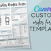 Editable Tumbler Order Form Template Custom Tumbler Form - Etsy