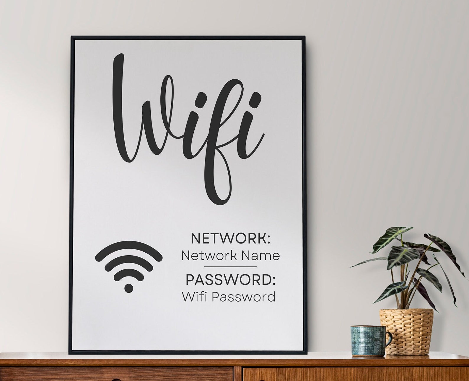 WIFI Password Sign Template Printable Guest Wi-fi Signs - Etsy