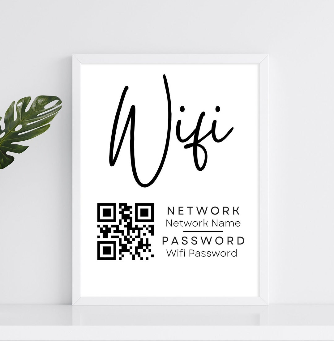 WIFI Password Sign Printable Wi-fi Sign Editable Wifi Sign - Etsy