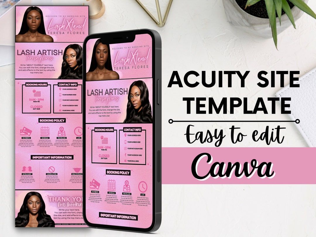 Acuity Scheduling Template, Acuity Booking Site, DIY Acuity Design ...