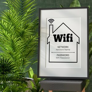 Wifi Password Sign, Editable Wifi Sign, Wifi Password Sign Printable ...