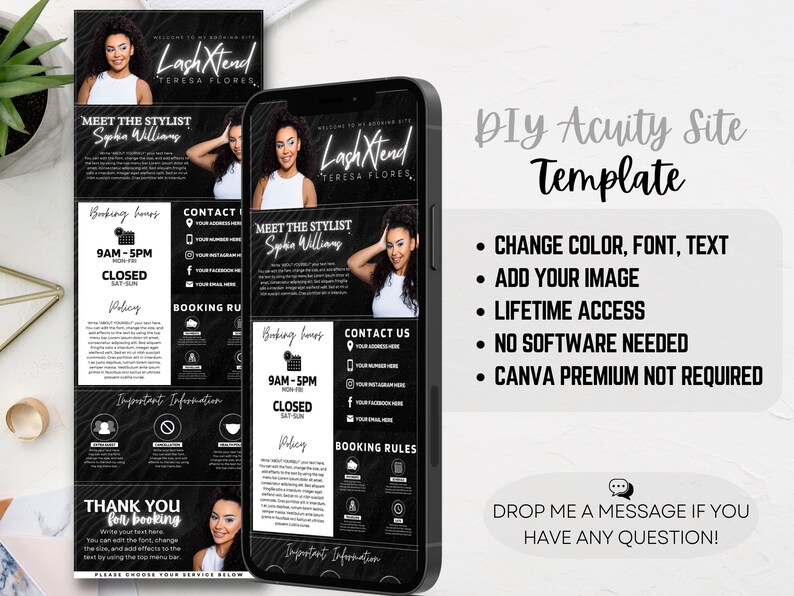 Acuity Scheduling Template Acuity Booking Site DIY Acuity - Etsy