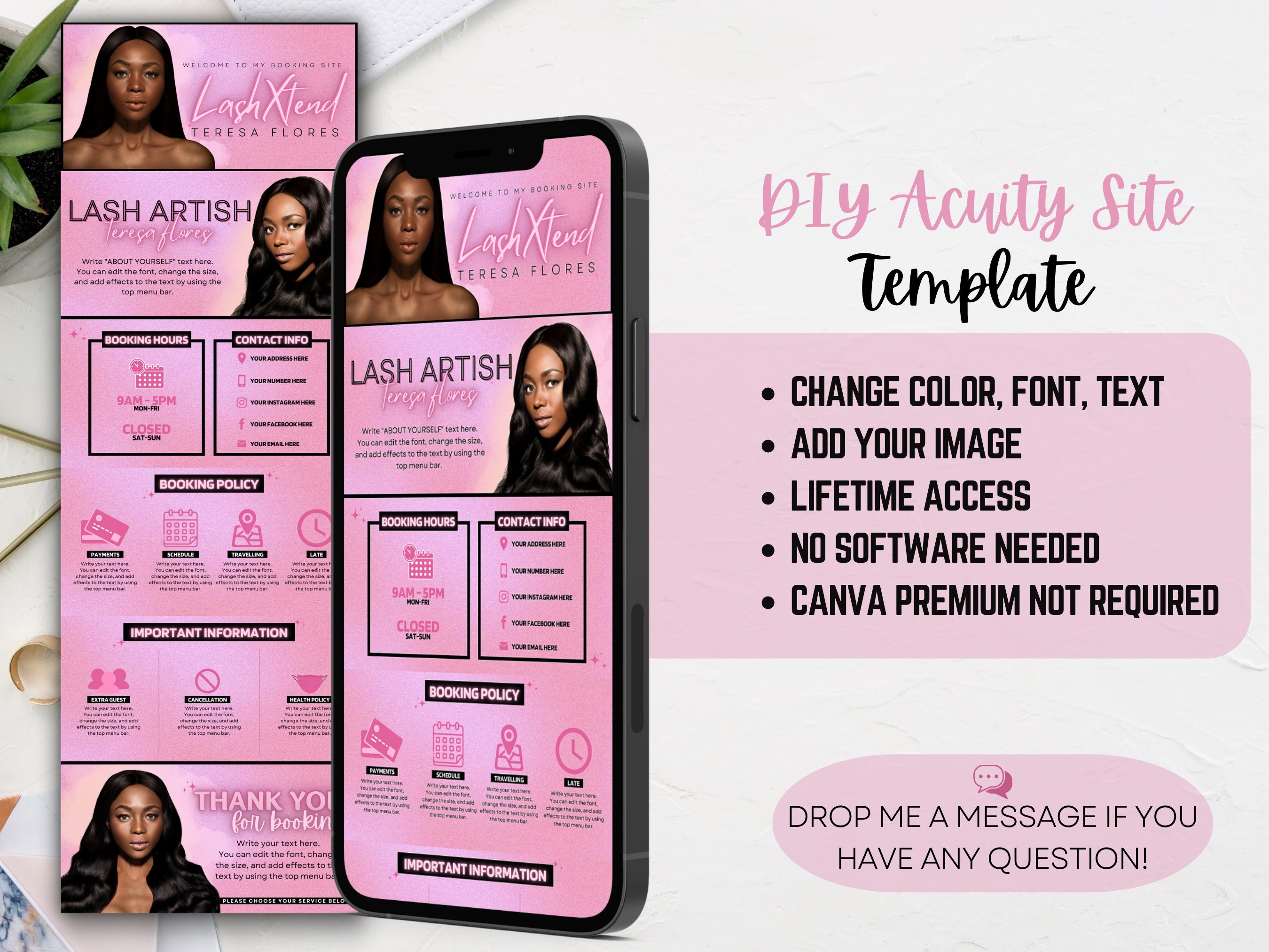 Acuity Scheduling Template Acuity Booking Site DIY Acuity - Etsy
