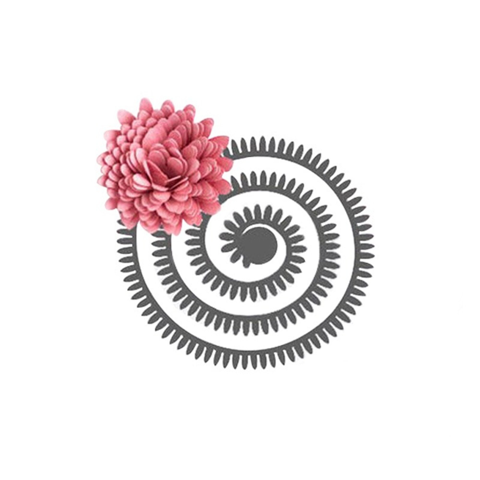 Flower Spiral Metal Cutting Die Frame 23 Designs Card Making, Scrapbook ...