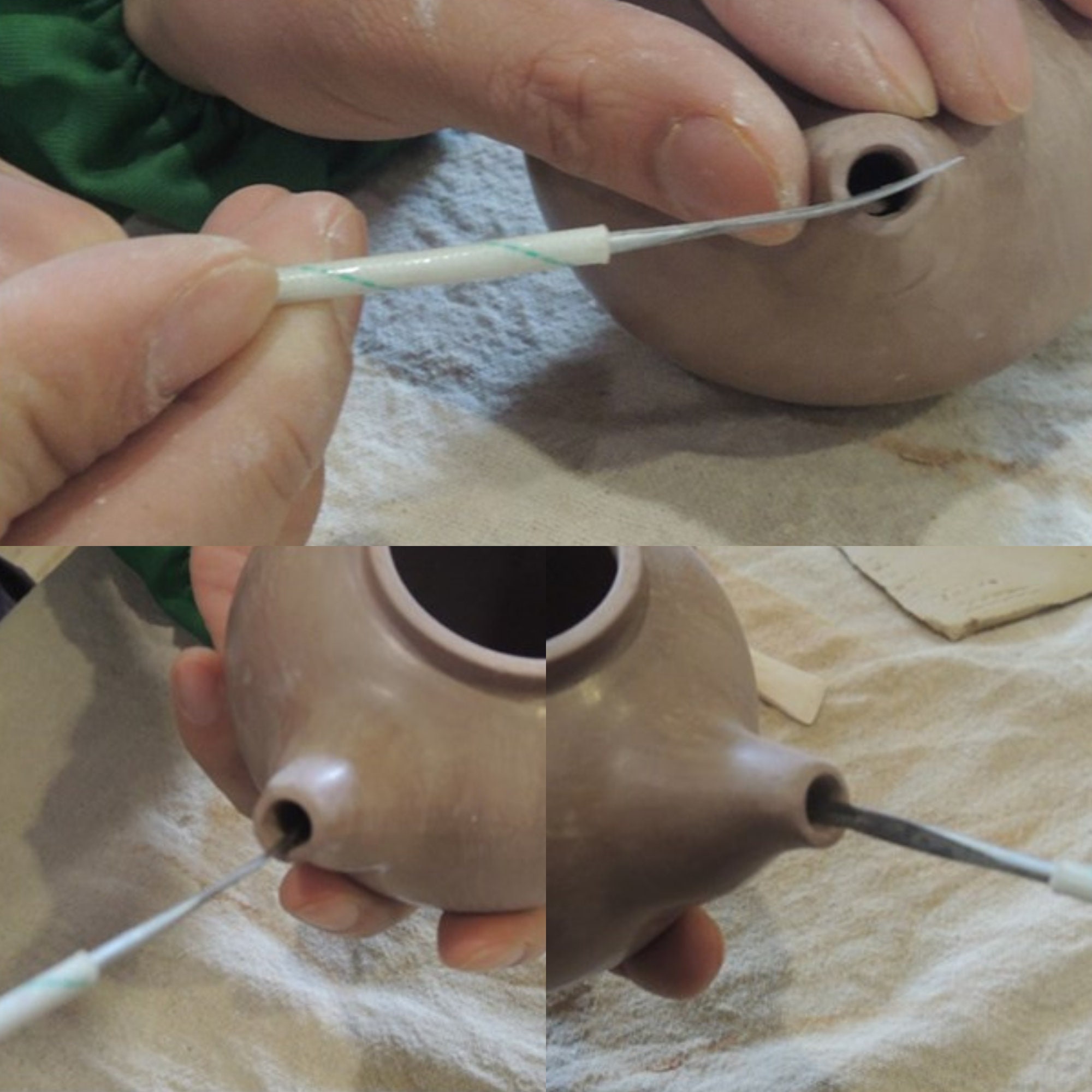 Dual-end Pottery Spout Digging Tool / Punching, Carving, Sculpting ...