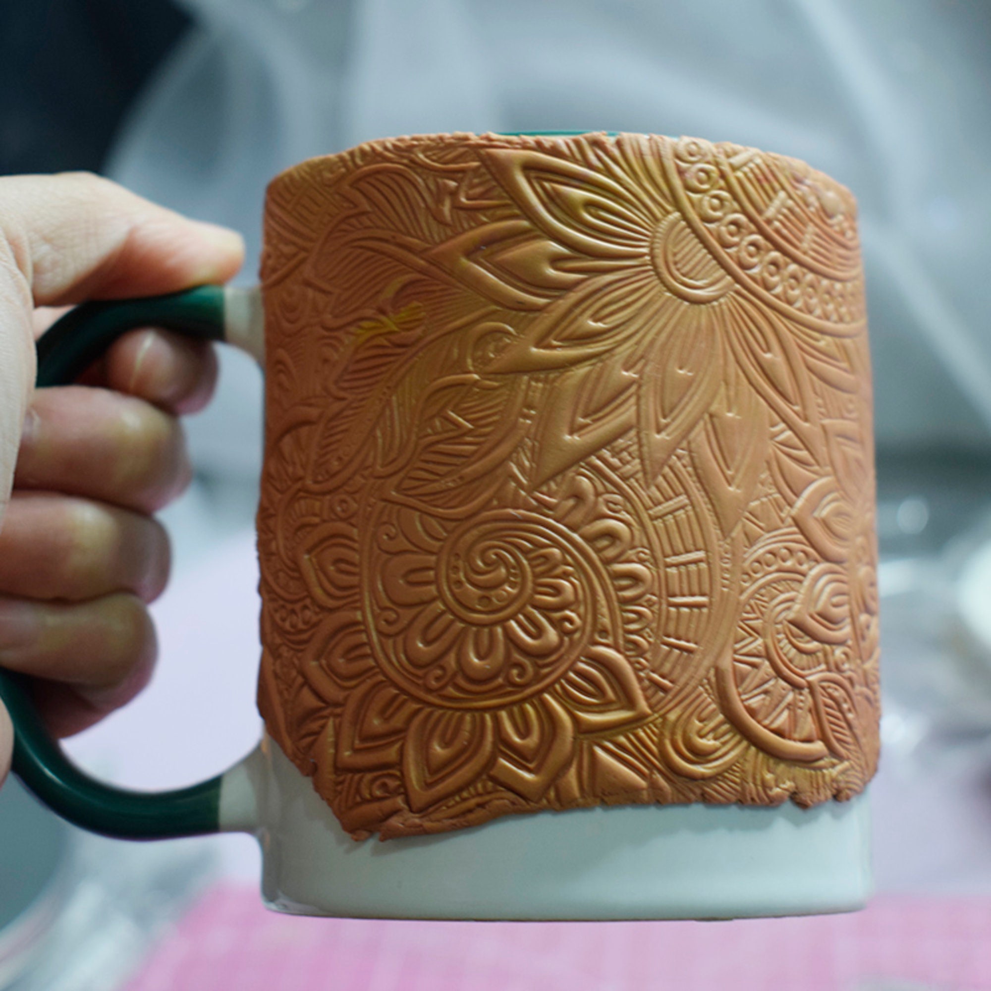 22 Designs Texture Stamp Mat | Emboss Sheets for Polymer Clay, Pottery ...