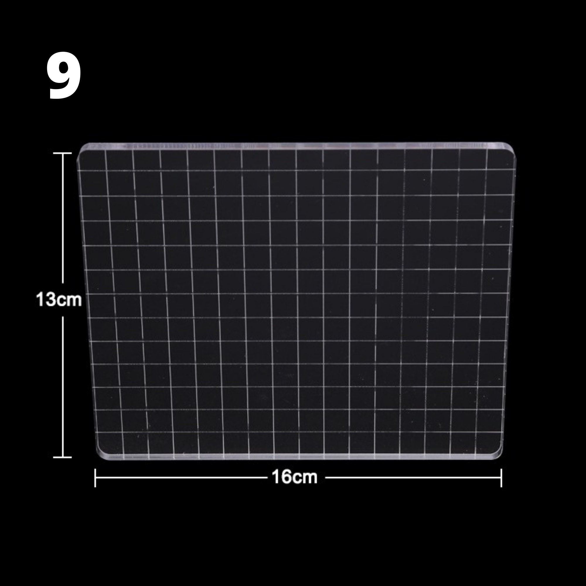 Transparent Acrylic Block Clear Grid Stamping Tool for Scrapbooking ...