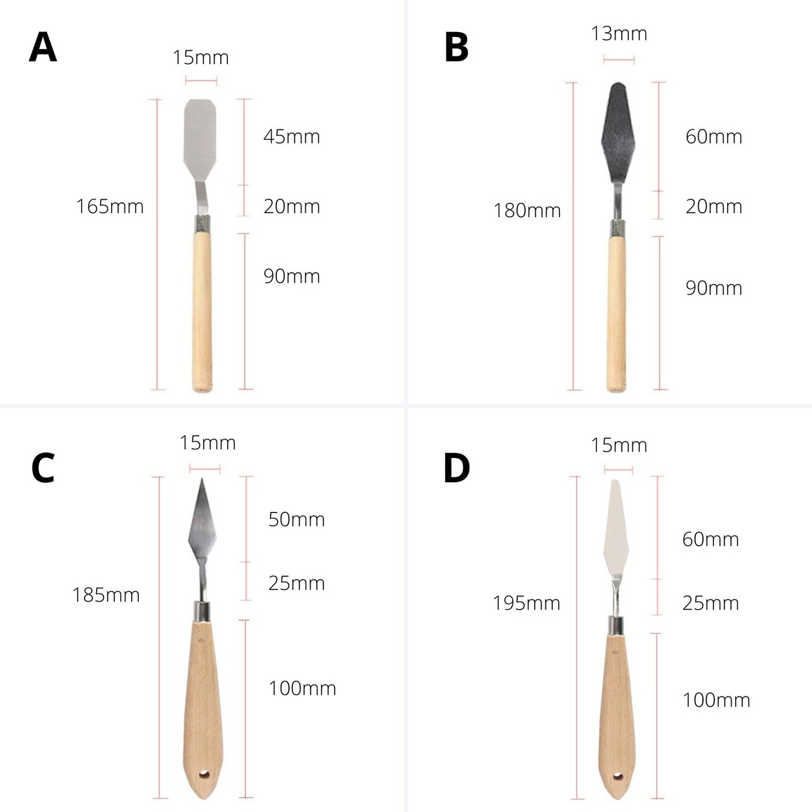 Palette/painting/mixing Knives Oil Painting Canvas - Etsy