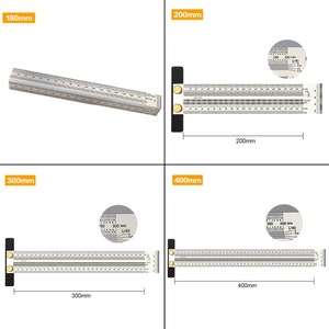 180mm-400mm High-precision Woodworking T-rule | Carpenter's Marking ...