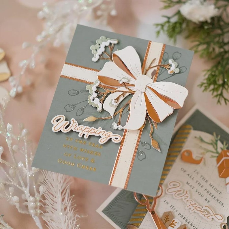 3D Gift Ribbon Bow Die Cut Sheet | Card Making, Decoration ...