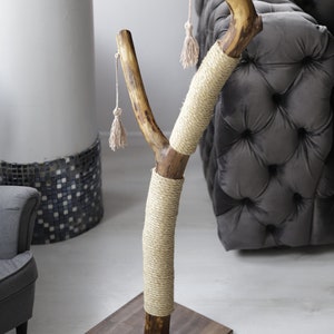 Unique Scratching Post, Cat Climbing Tree With Toys, Solid Wood ...
