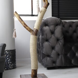Unique Scratching Post, Cat Climbing Tree With Toys, Solid Wood ...