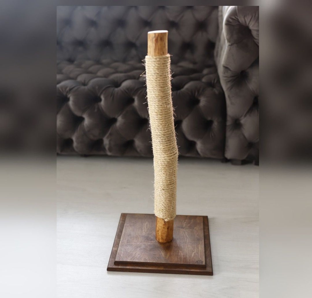 Handmade Sisal Cat Scratching Post: Natural Wood Cat Tree - Etsy