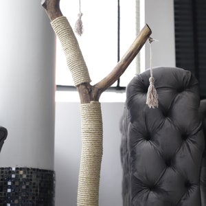 Unique Scratching Post, Cat Climbing Tree With Toys, Solid Wood ...