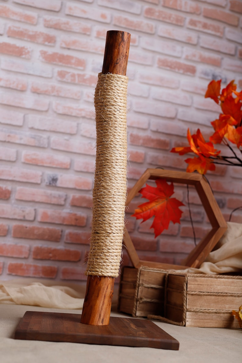 Natural Wood Cat Scratcher Cat Tree Cat Scratching Post - Etsy
