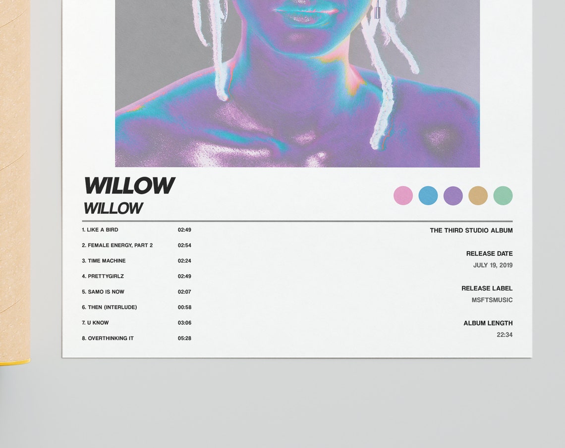 Willow Poster Willow Willow Album Cover Poster Album Etsy