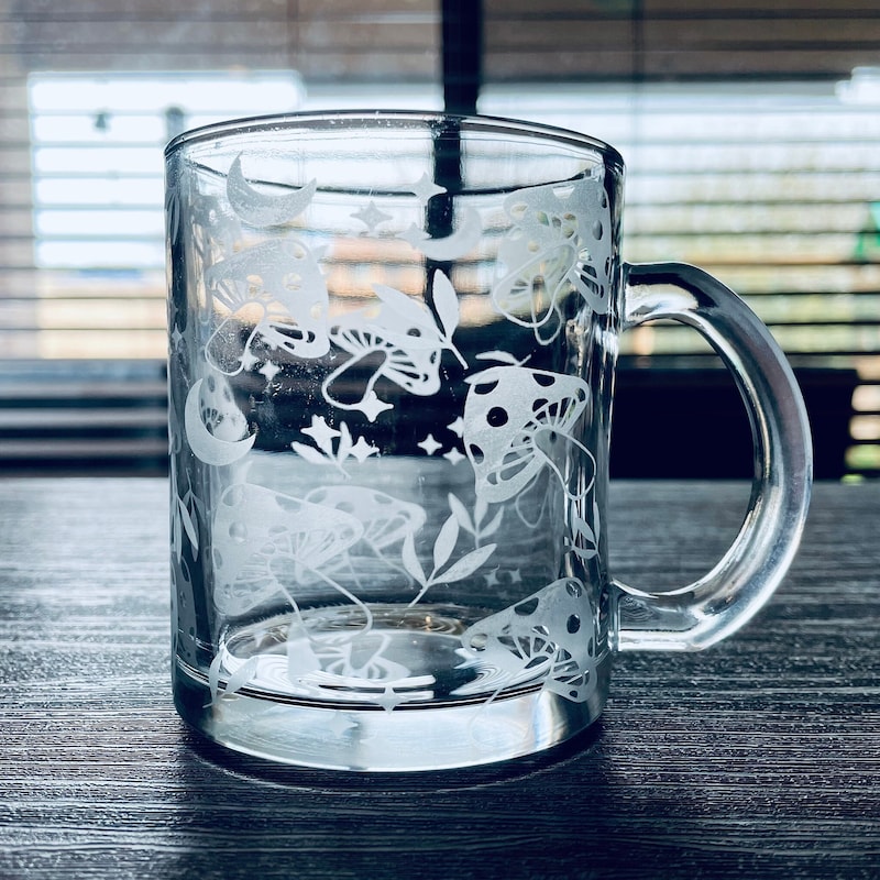 Etched Glass Coffee Mugs - Etsy