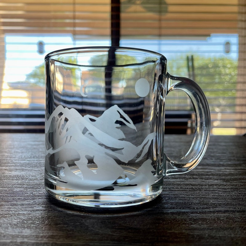 Etched Glass Coffee Mugs - Etsy