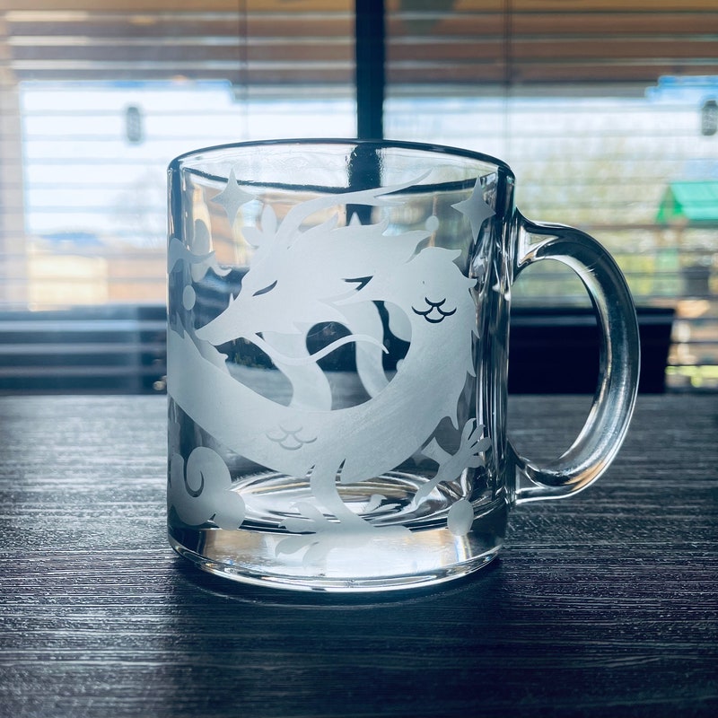 Etched Glass Coffee Mugs - Etsy