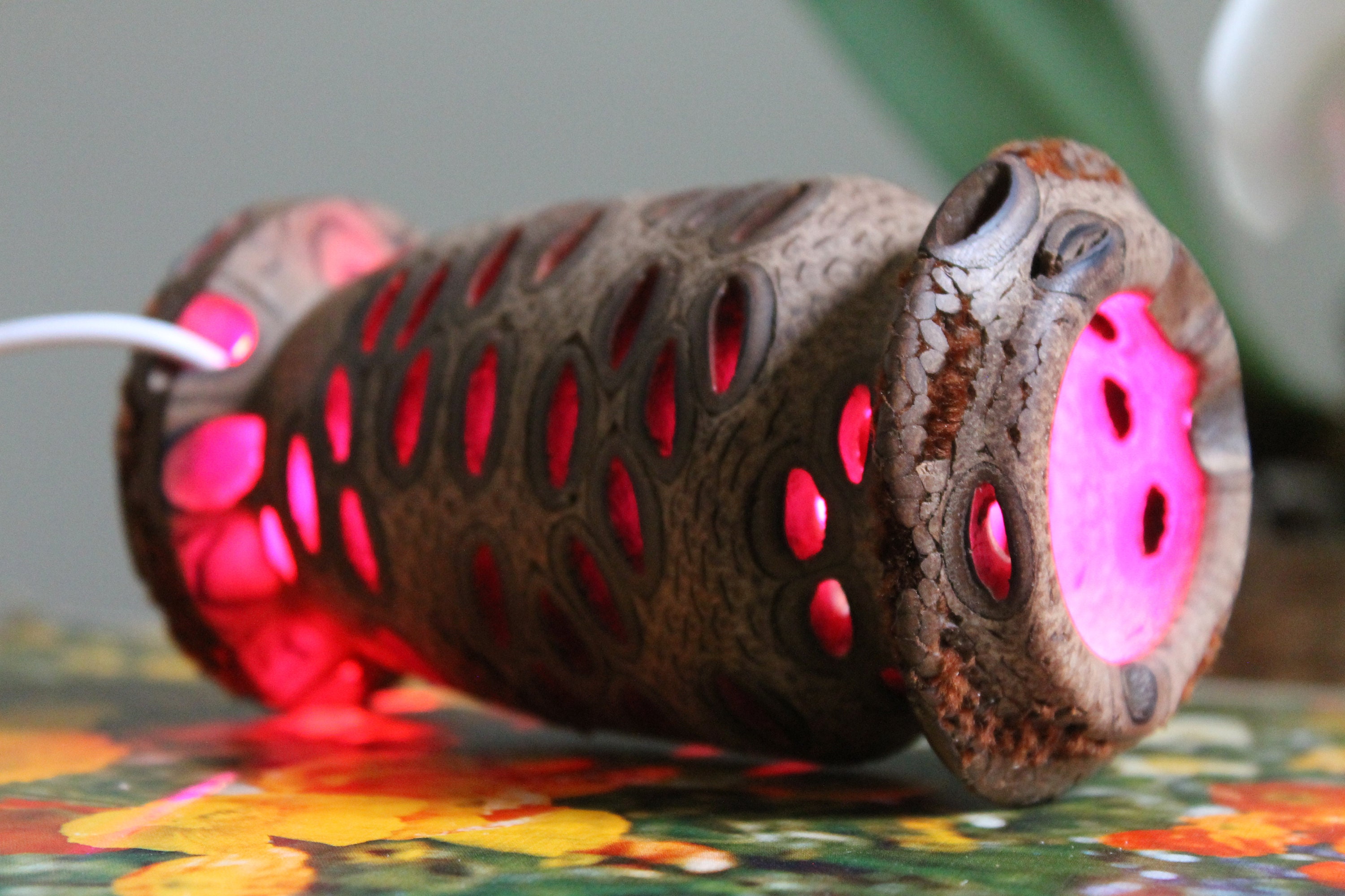 Wooden Bedside Lamp LED Night Light Cottagecore Fairycore Lamp Woodland ...