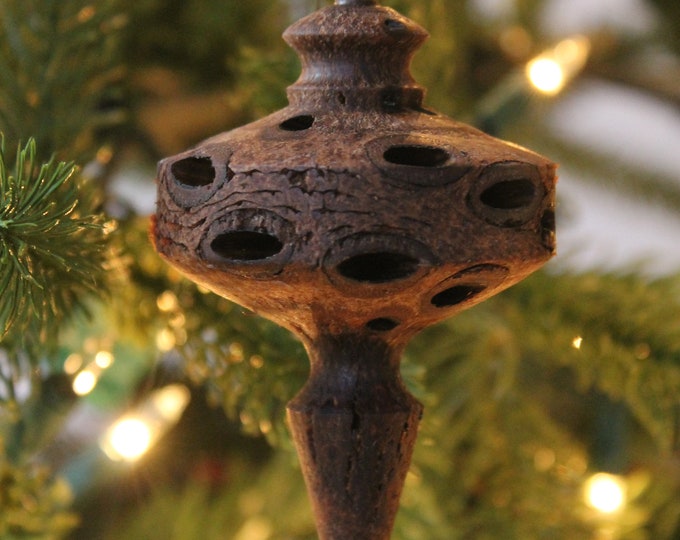 Turned Wood Christmas Tree Ornament Handmade Holiday Ornaments Holiday ...