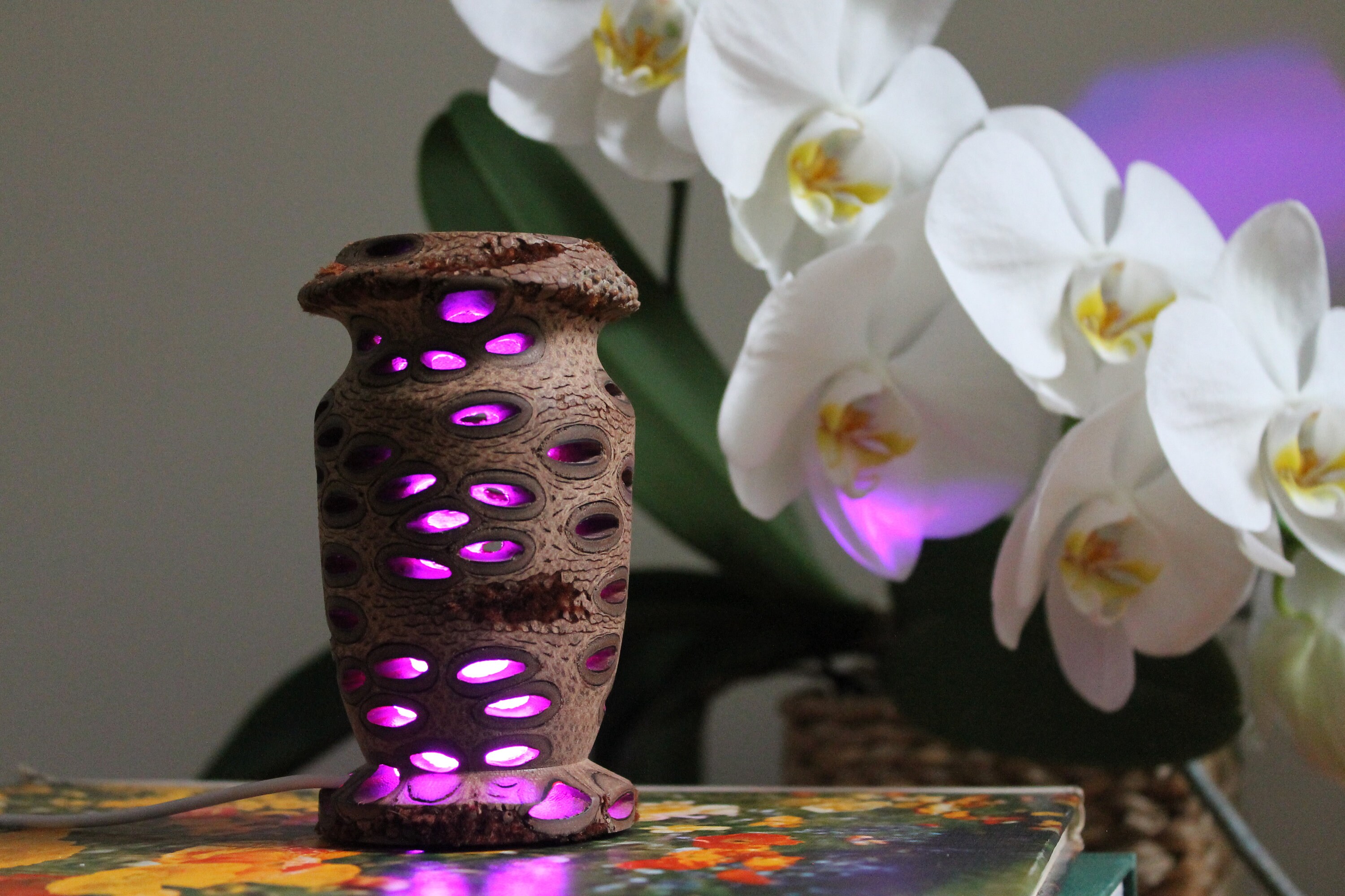 Wooden Bedside Lamp LED Night Light Cottagecore Fairycore Lamp Woodland ...