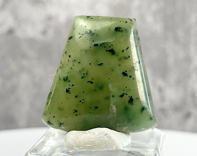 Translucent Green Jade With Dark Speckle Inclusion, BC Nephrite Jade ...