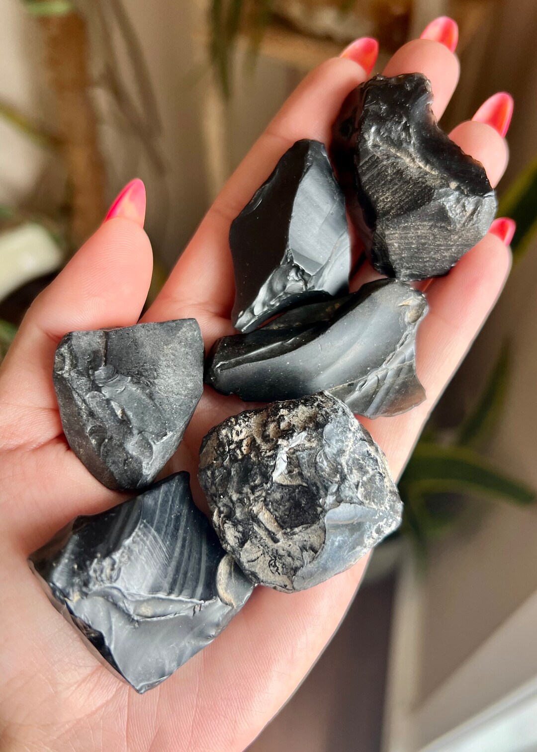 Obsidian Chunk, Natural Raw Obsidian, Volcanic Glass, Protection and ...