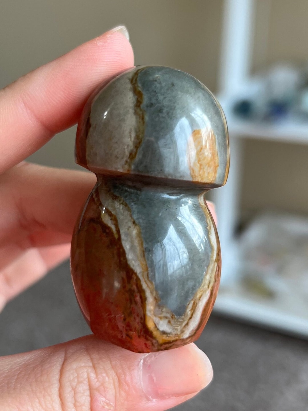 Self Standing Polychrome Jasper Crystal Mushroom Mushroom - Etsy