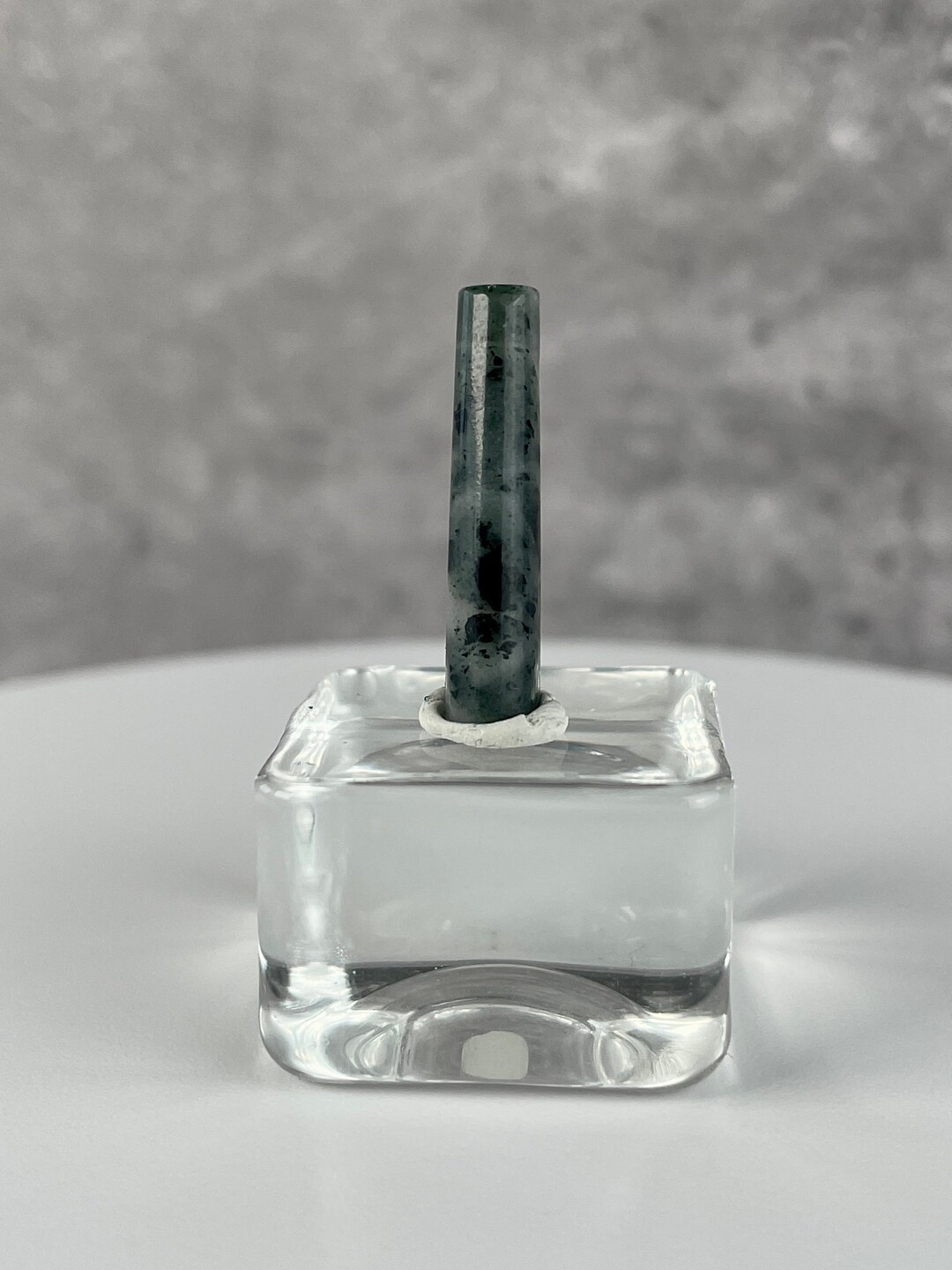 Vintage Storm Scene Jadeite Natural Jade Square Cabochon, DIY Jewelry ...