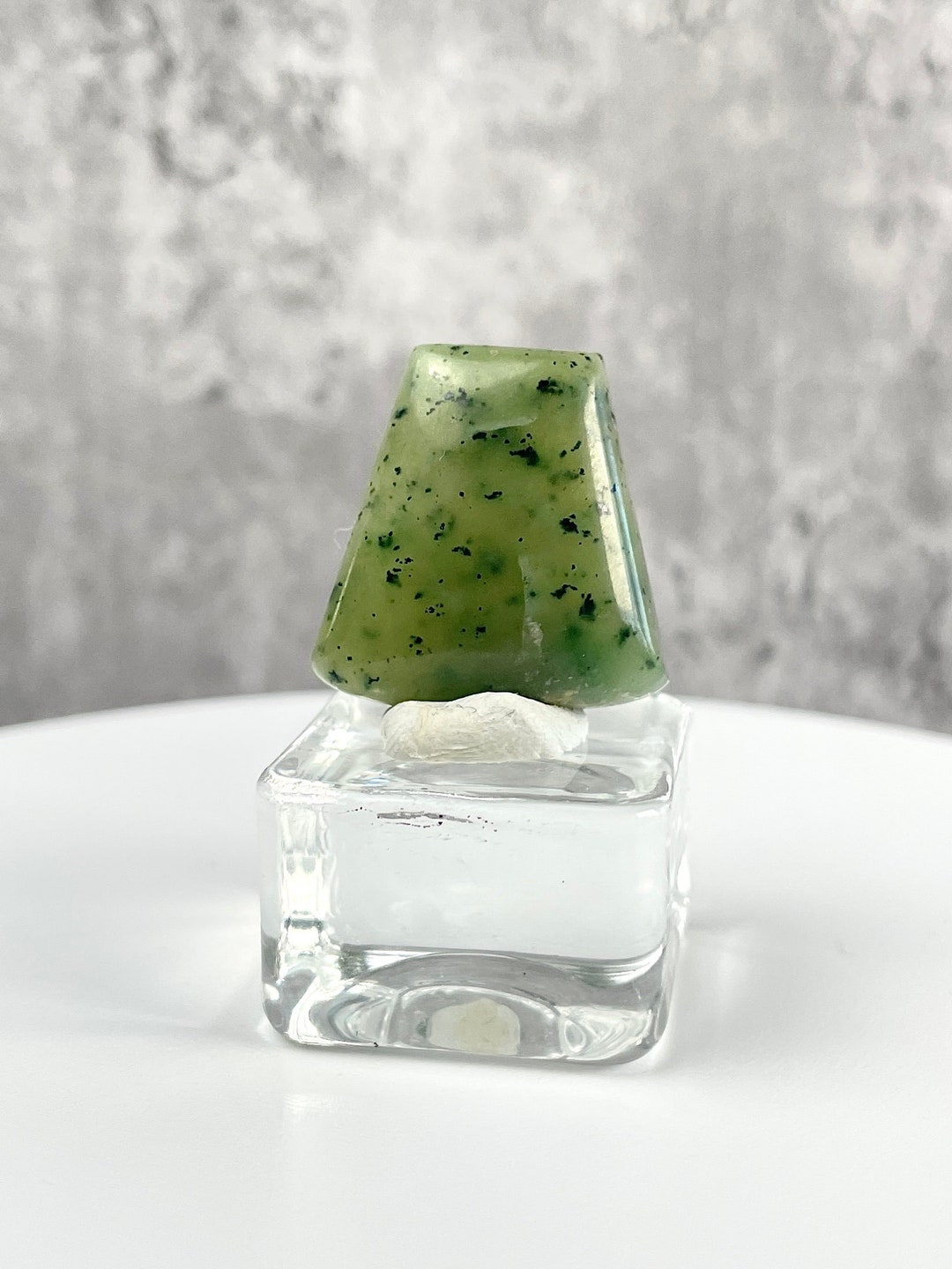 Translucent Green Jade With Dark Speckle Inclusion, BC Nephrite Jade ...