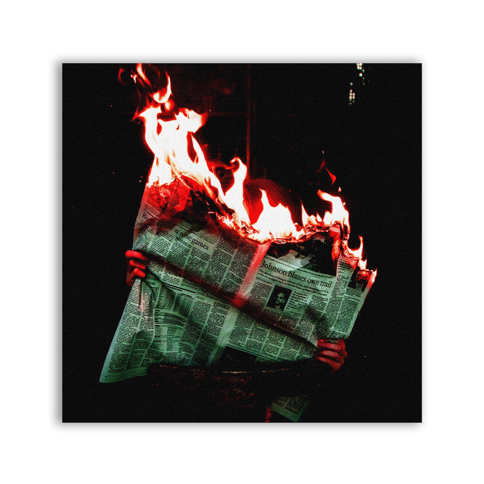 Burning Newspaper Patch - Etsy