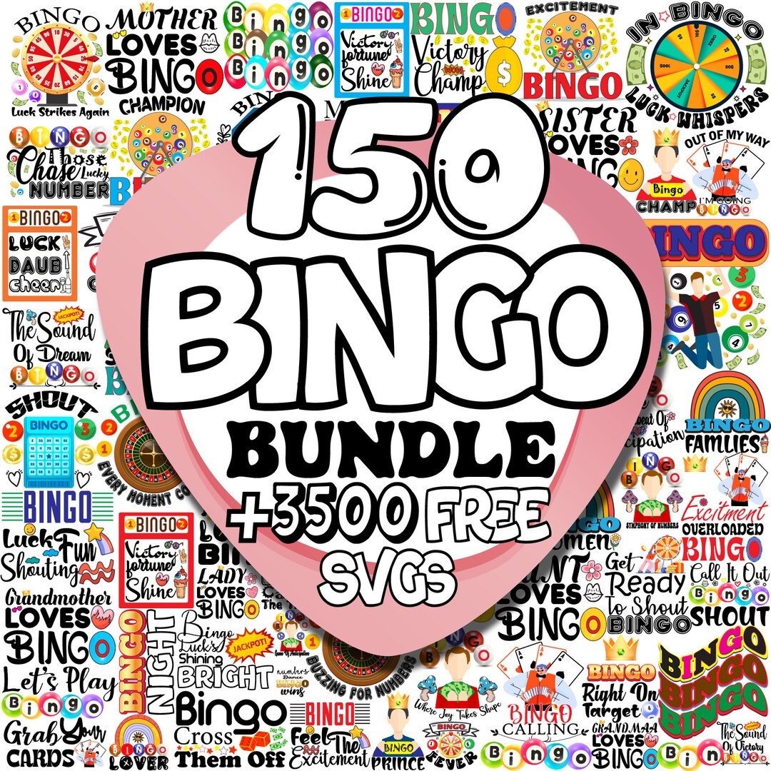 Bingo Svg Bundle Bingo Png Bingo Card Svg Bingo Player Svg Bingo Games ...