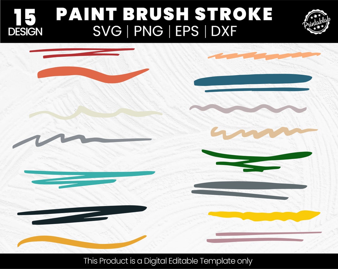 Paint Brush Stroke Svg Paint Brush Svg Brush Stroke Svg Keychain Svg ...