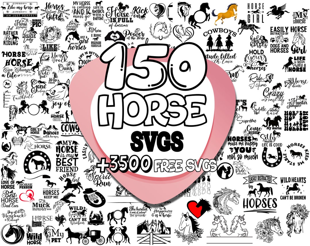 Cheval Svg Bundle Svg de cheval Svg équestre Silhouette - Etsy France