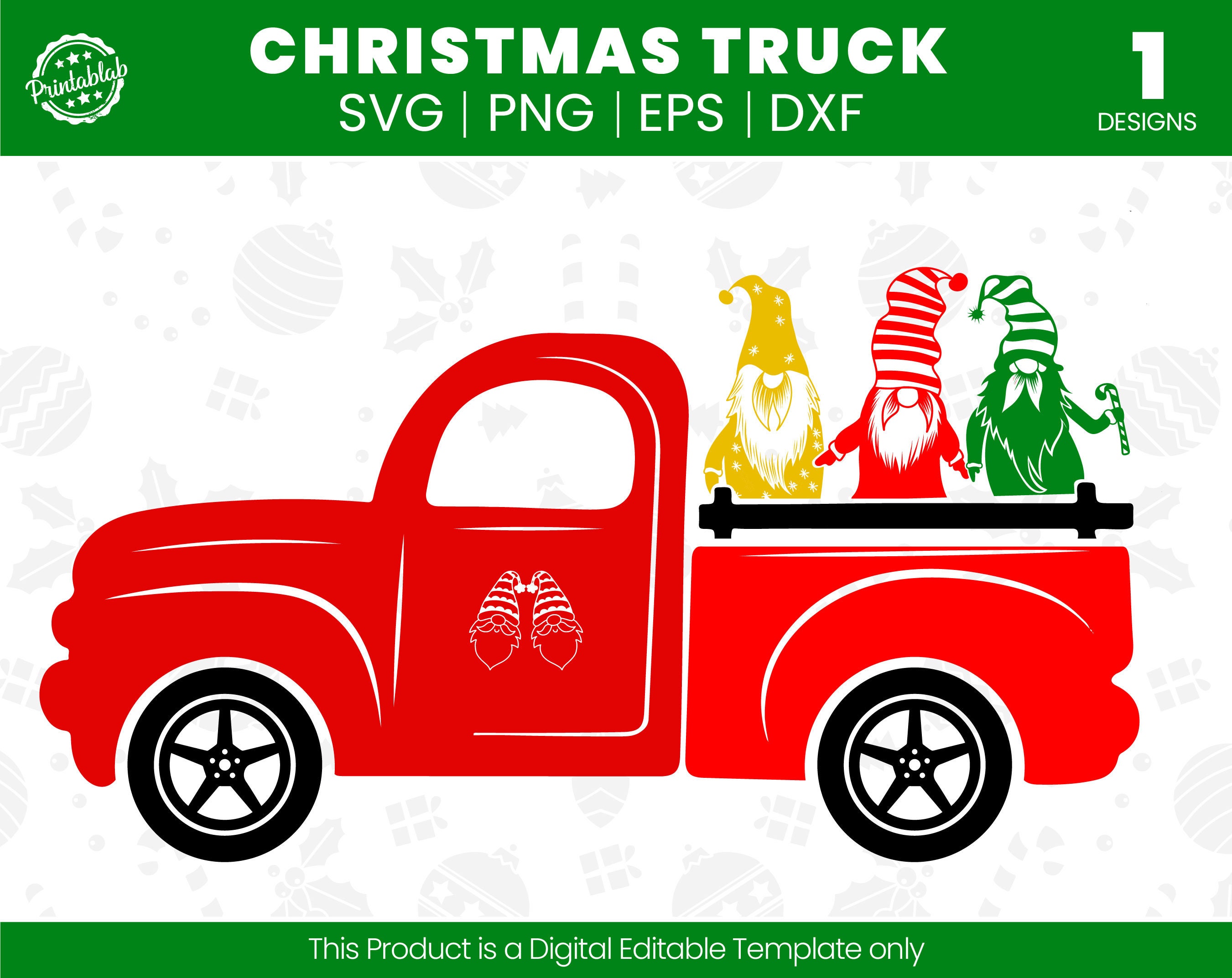 Christmas Truck SVG Red Truck SVG Christmas Truck Png - Etsy