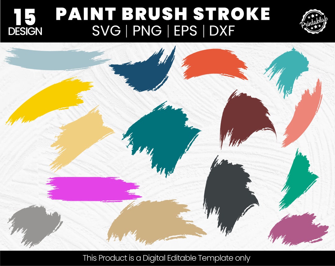 Paint Brush Stroke Svg Paint Brush Svg Brush Stroke Svg Keychain Svg Brush Stroke Svg Bundle ...
