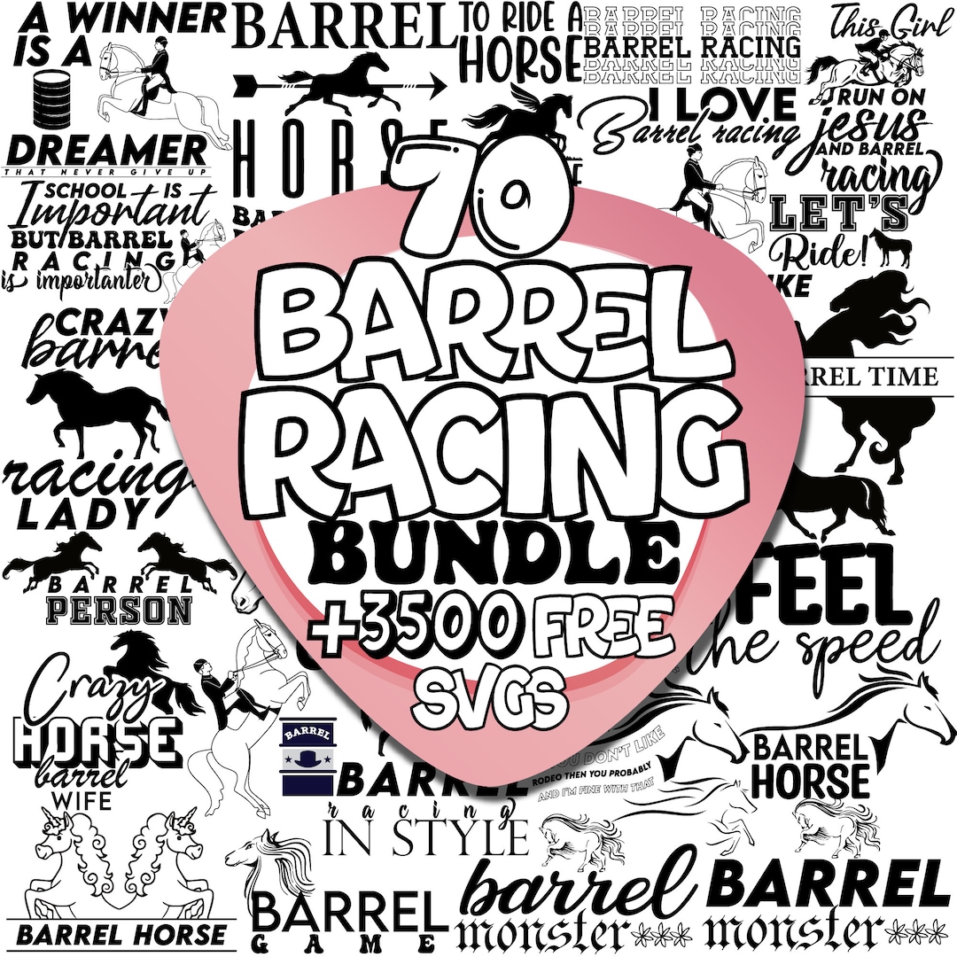 Barrel Racing Svg Bundle Barrel Racing Png Horse Svg Rodeo Svg Barrel ...