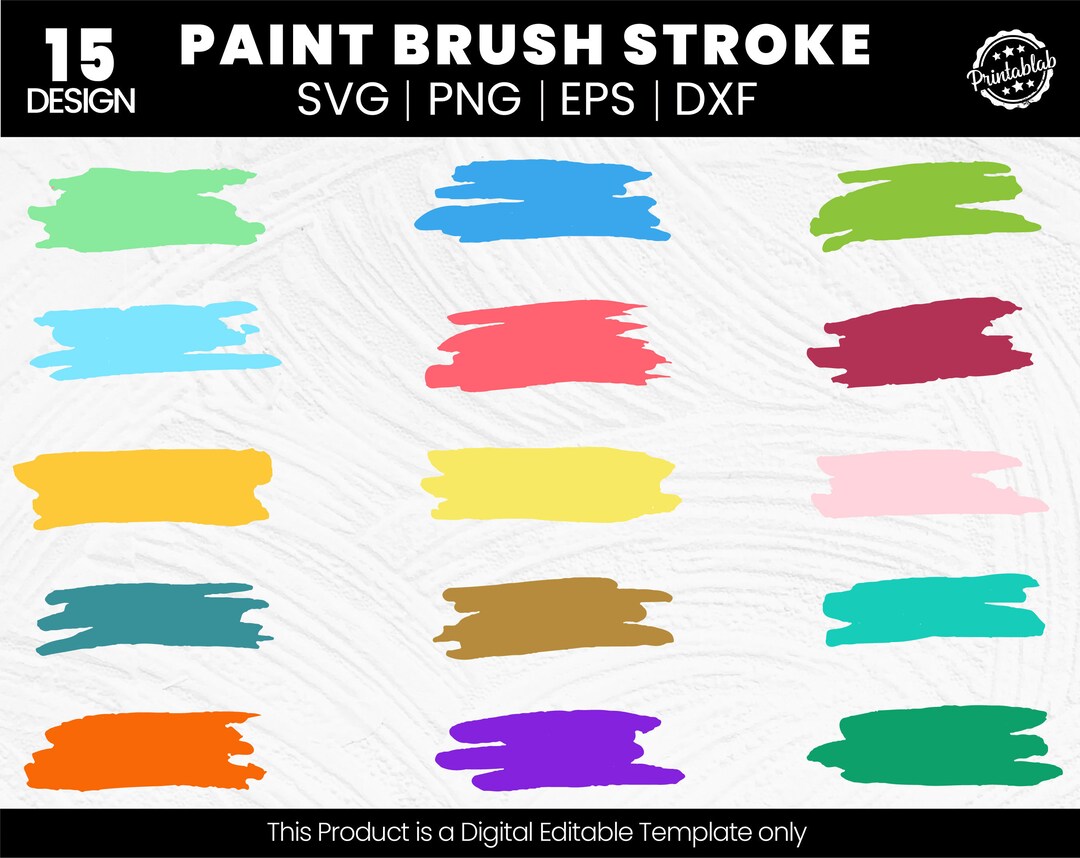 Paint Brush Stroke Svg Paint Brush Svg Brush Stroke Svg Keychain Svg ...