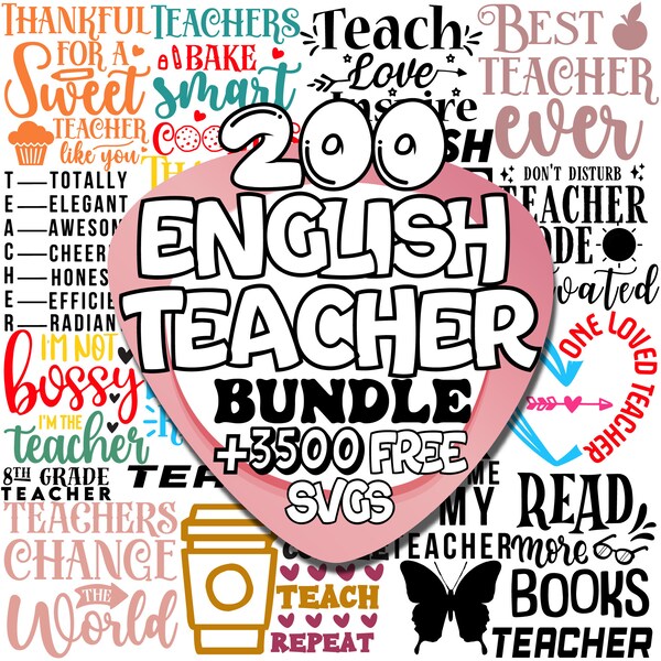English Teacher Svg - Etsy
