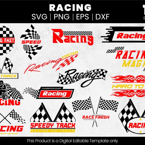 Car Racing Svg - Etsy