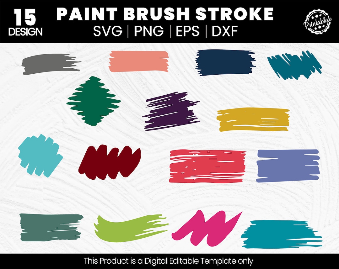 Paint Brush Stroke Svg Paint Brush Svg Brush Stroke Svg Keychain Svg ...