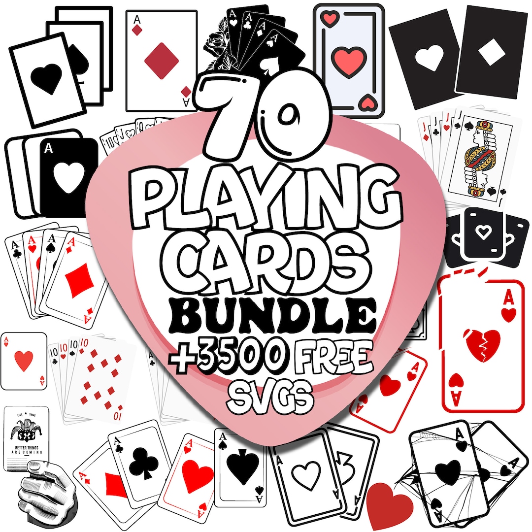 Playing Cards Svg Bundle Aces Svg Playing Cards Png Royal Flush Clip ...