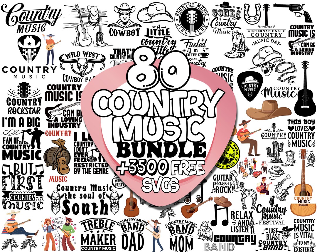 Música Country Svg / Rodeo Svg / Vaquera Svg / Música Country - Etsy México