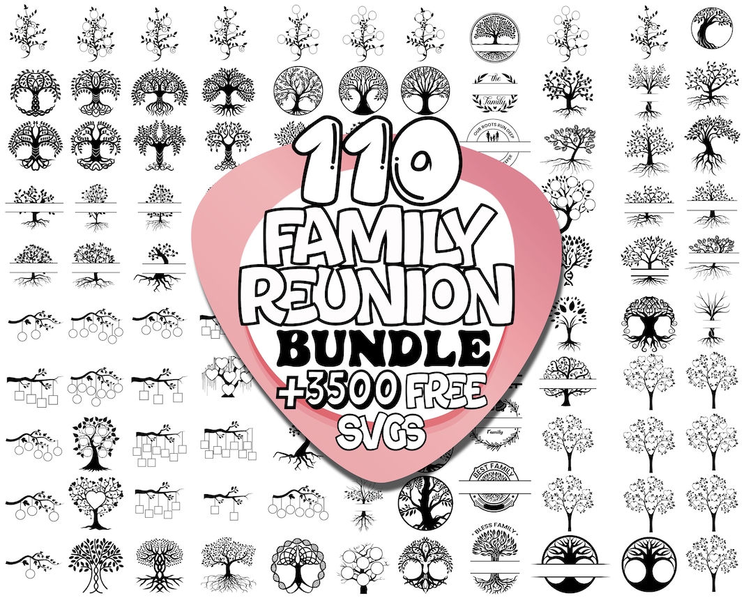 Family Reunion Svg Family Tree Svg Tree Roots Svg Tree - Etsy España